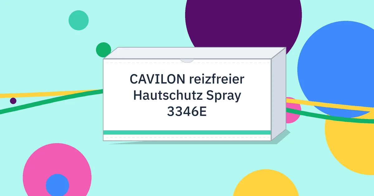 Symbolbild: Packung mit der Aufschrift CAVILON reizfreier Hautschutz Spray 3346E (PZN 18055243) – Verfügbarkeit und Bezug in Apotheken in Frankfurt am Main
