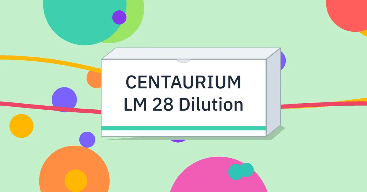 Symbolbild: Packung mit der Aufschrift CENTAURIUM LM 28 Dilution (PZN 13436331) – Verfügbarkeit und Bezug in Apotheken in Frankfurt am Main