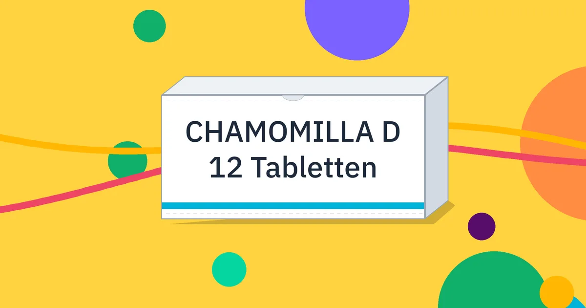 Symbolbild: Packung mit der Aufschrift CHAMOMILLA D 12 Tabletten (PZN 02112358) – Verfügbarkeit und Bezug in Apotheken in Frankfurt am Main