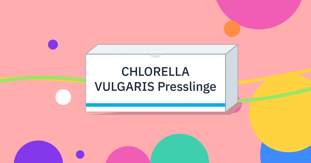 Symbolbild: Packung mit der Aufschrift CHLORELLA VULGARIS Presslinge (PZN 18839803) – Verfügbarkeit und Bezug in Apotheken in Frankfurt am Main