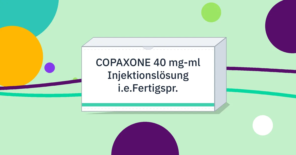 Symbolbild: Packung mit der Aufschrift COPAXONE 40 mg-ml Injektionslösung i.e.Fertigspr. (PZN 18290582) – Verfügbarkeit und Bezug in Apotheken in Frankfurt am Main