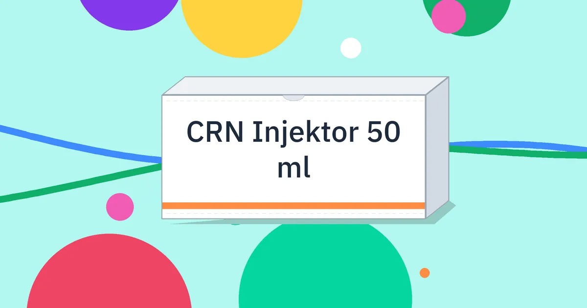 Symbolbild: Packung mit der Aufschrift CRN Injektor 50 ml (PZN 12905462) – Verfügbarkeit und Bezug in Apotheken in Frankfurt am Main