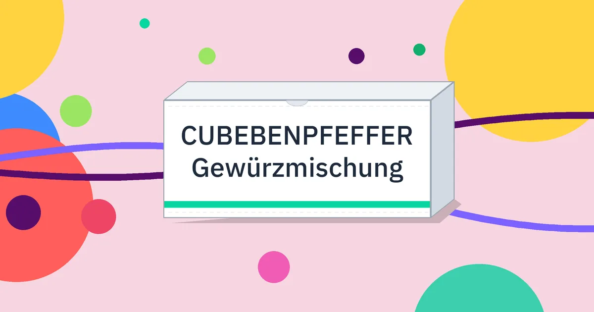 Symbolbild: Packung mit der Aufschrift CUBEBENPFEFFER Gewürzmischung (PZN 02762599) – Verfügbarkeit und Bezug in Apotheken in Frankfurt am Main