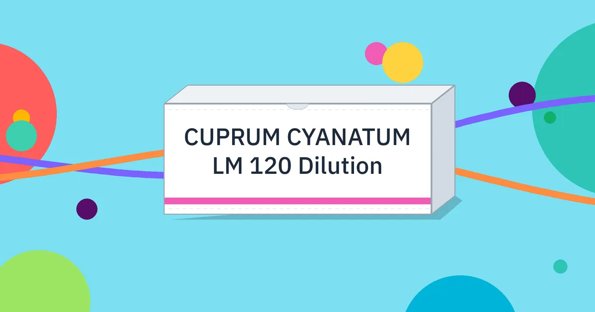 Symbolbild: Packung mit der Aufschrift CUPRUM CYANATUM LM 120 Dilution (PZN 13458516) – Verfügbarkeit und Bezug in Apotheken in Frankfurt am Main