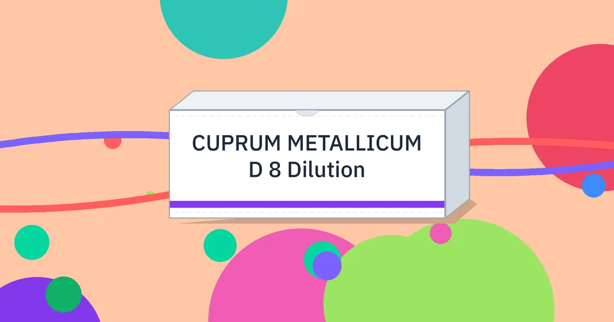 Symbolbild: Packung mit der Aufschrift CUPRUM METALLICUM D 8 Dilution (PZN 02127957) – Verfügbarkeit und Bezug in Apotheken in Frankfurt am Main