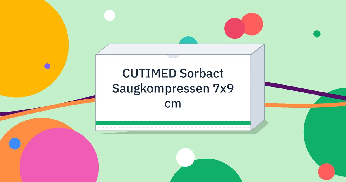 Symbolbild: Packung mit der Aufschrift CUTIMED Sorbact Saugkompressen 7x9 cm (PZN 17310615) – Verfügbarkeit und Bezug in Apotheken in Frankfurt am Main