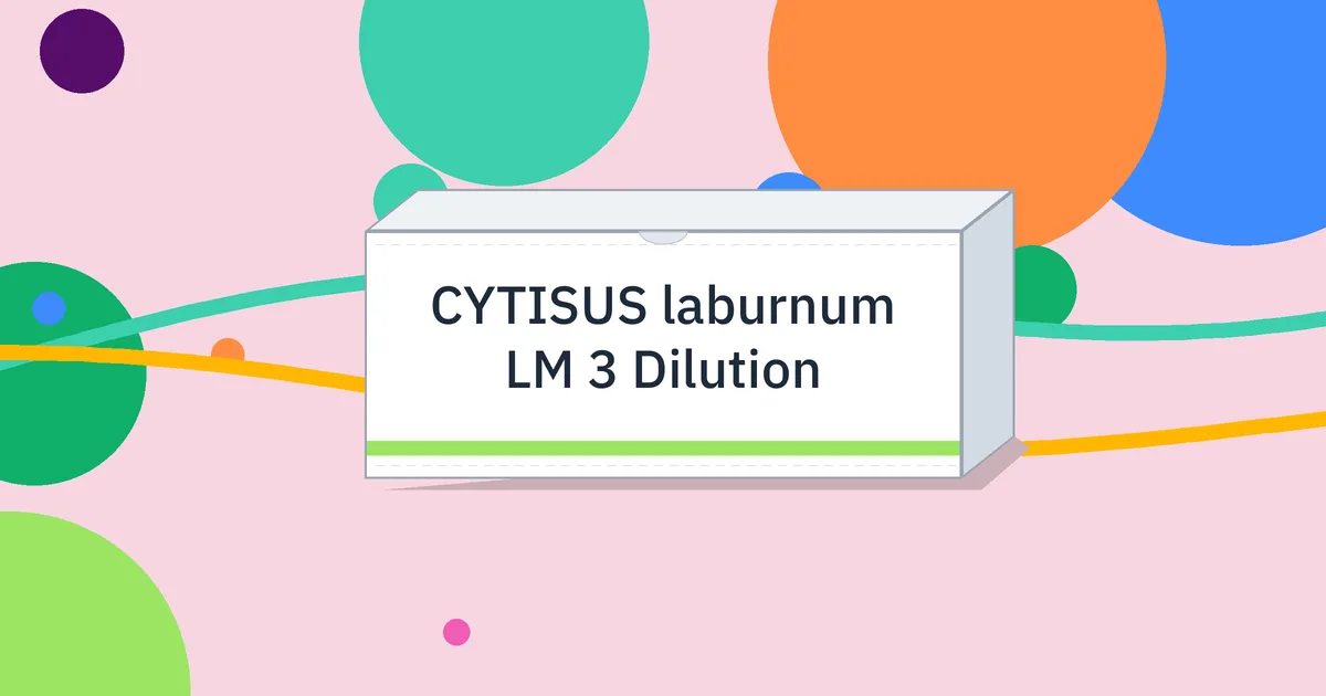 Symbolbild: Packung mit der Aufschrift CYTISUS laburnum LM 3 Dilution (PZN 13460401) – Verfügbarkeit und Bezug in Apotheken in Frankfurt am Main
