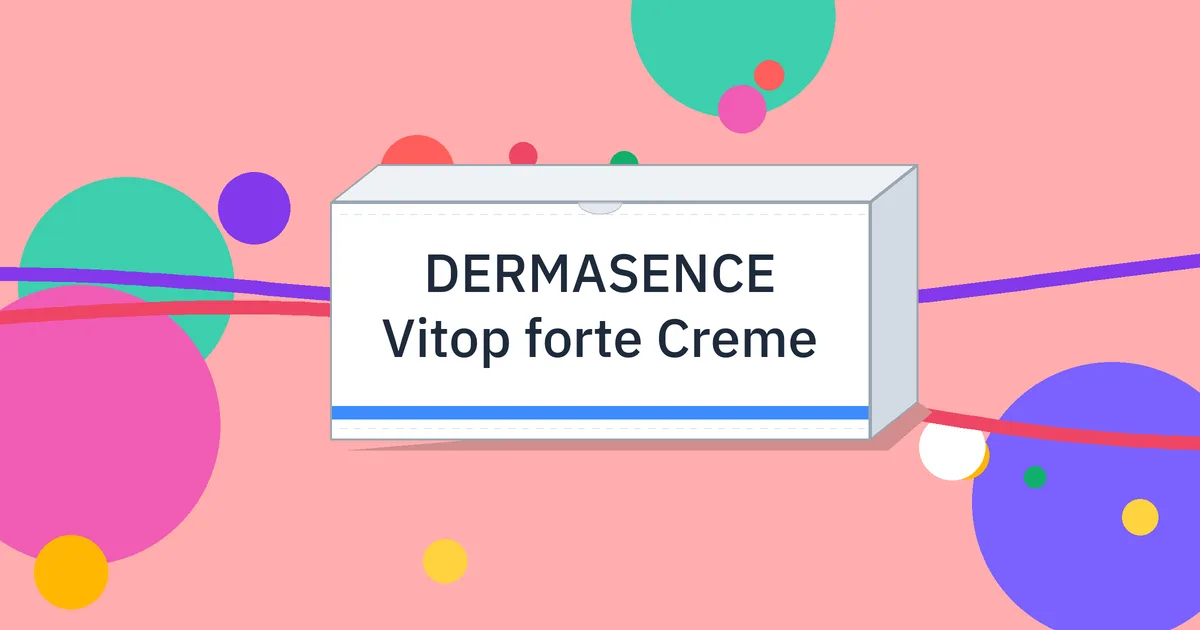 Symbolbild: Packung mit der Aufschrift DERMASENCE Vitop forte Creme (PZN 14294620) – Verfügbarkeit und Bezug in Apotheken in Frankfurt am Main
