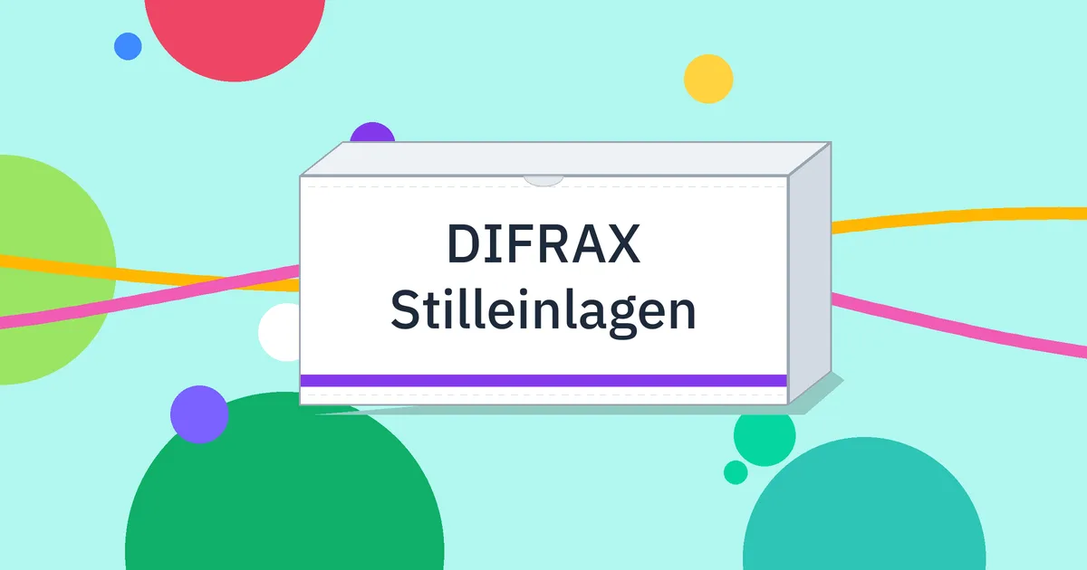 Symbolbild: Packung mit der Aufschrift DIFRAX Stilleinlagen (PZN 12518570) – Verfügbarkeit und Bezug in Apotheken in Frankfurt am Main