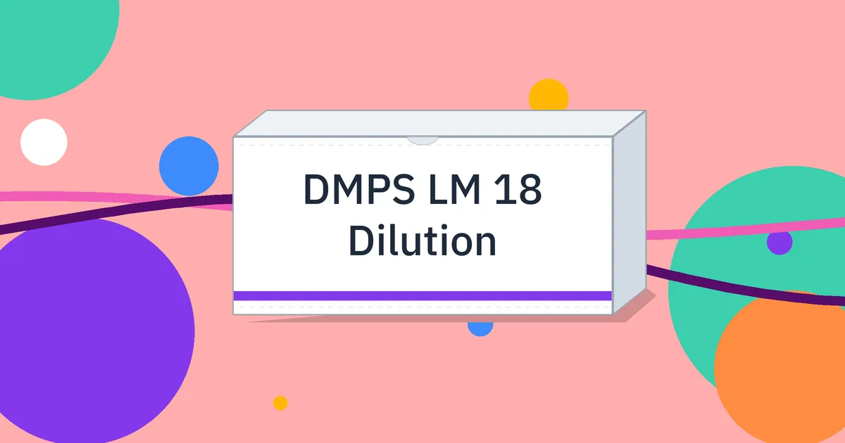 Symbolbild: Packung mit der Aufschrift DMPS LM 18 Dilution (PZN 13466131) – Verfügbarkeit und Bezug in Apotheken in Frankfurt am Main
