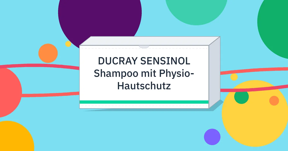 Symbolbild: Packung mit der Aufschrift DUCRAY SENSINOL Shampoo mit Physio-Hautschutz (PZN 16199541) – Verfügbarkeit und Bezug in Apotheken in Frankfurt am Main