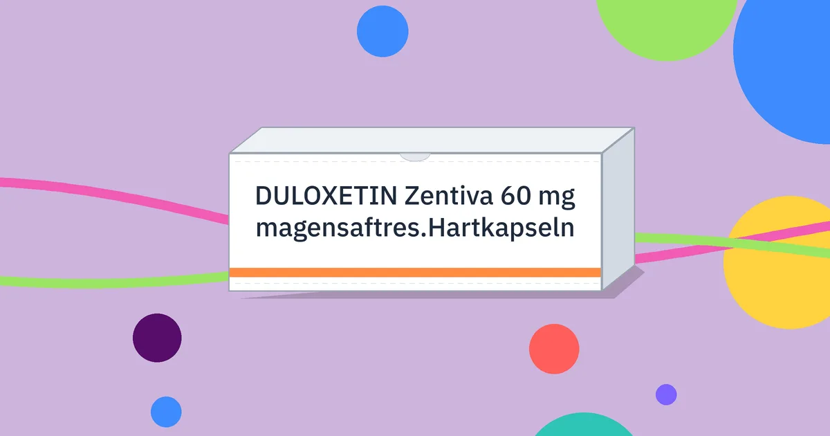 Symbolbild: Packung mit der Aufschrift DULOXETIN Zentiva 60 mg magensaftres.Hartkapseln (PZN 17194250) – Verfügbarkeit und Bezug in Apotheken in Frankfurt am Main