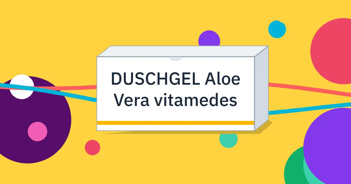 Symbolbild: Packung mit der Aufschrift DUSCHGEL Aloe Vera vitamedes (PZN 19780182) – Verfügbarkeit und Bezug in Apotheken in Frankfurt am Main