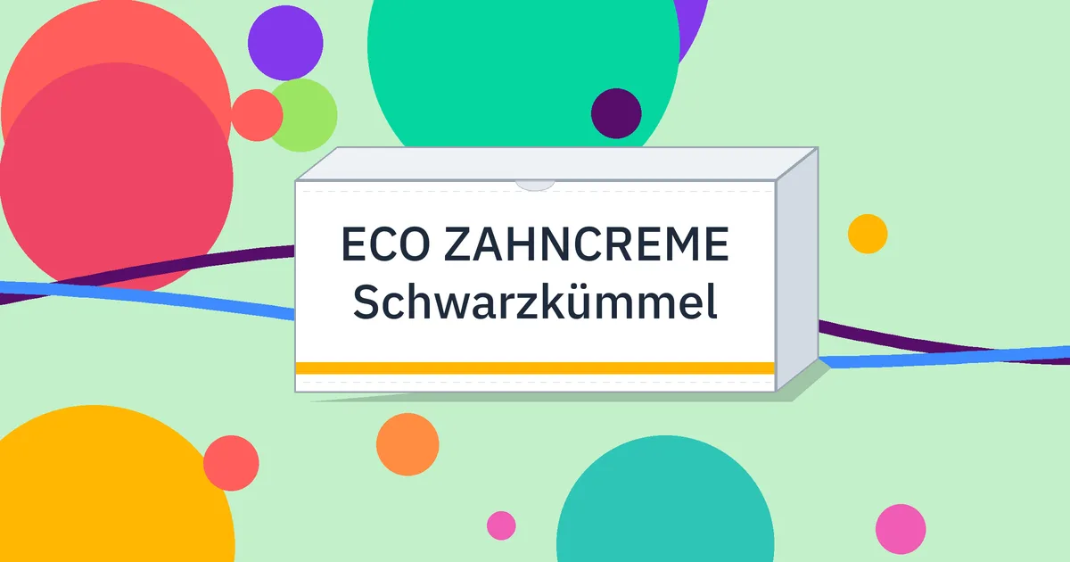 Symbolbild: Packung mit der Aufschrift ECO ZAHNCREME Schwarzkümmel (PZN 12568757) – Verfügbarkeit und Bezug in Apotheken in Frankfurt am Main