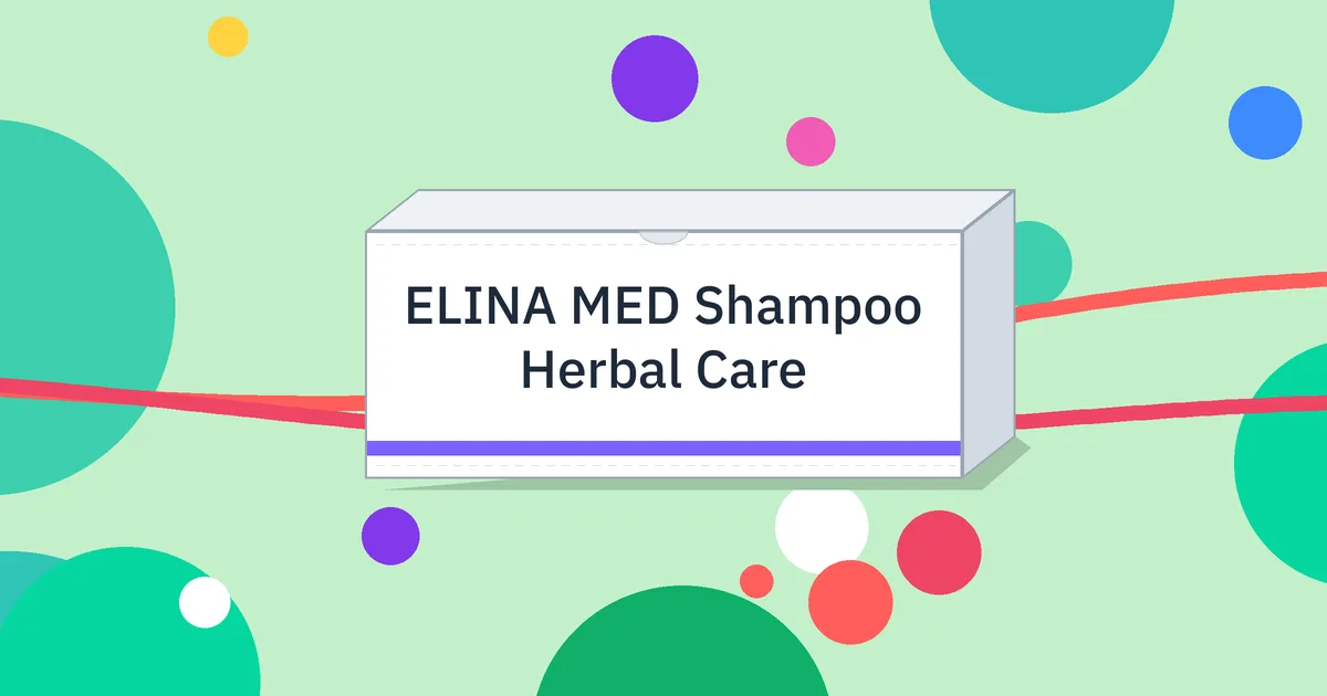 Symbolbild: Packung mit der Aufschrift ELINA MED Shampoo Herbal Care (PZN 18398776) – Verfügbarkeit und Bezug in Apotheken in Frankfurt am Main