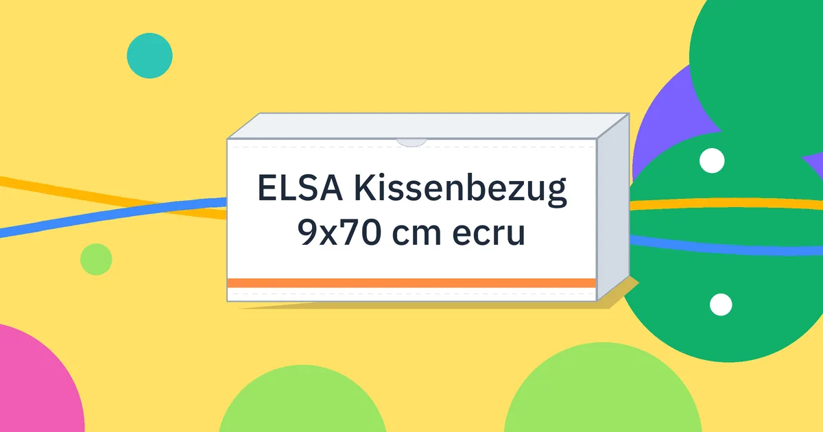 Symbolbild: Packung mit der Aufschrift ELSA Kissenbezug 9x70 cm ecru (PZN 06795822) – Verfügbarkeit und Bezug in Apotheken in Frankfurt am Main