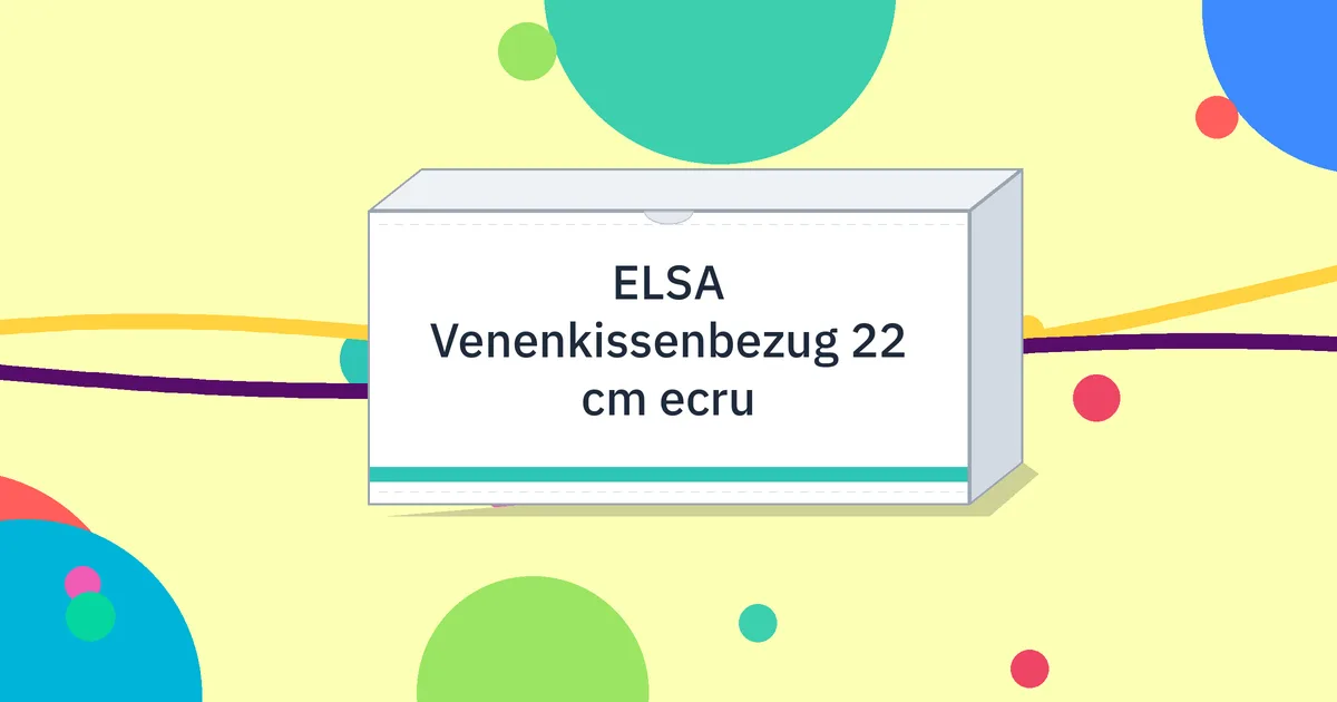 Symbolbild: Packung mit der Aufschrift ELSA Venenkissenbezug 22 cm ecru (PZN 02817142) – Verfügbarkeit und Bezug in Apotheken in Frankfurt am Main