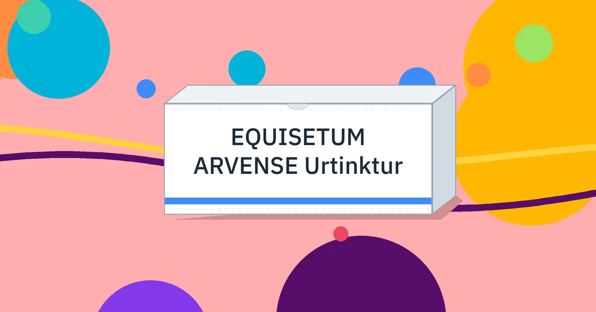 Symbolbild: Packung mit der Aufschrift EQUISETUM ARVENSE Urtinktur (PZN 02613209) – Verfügbarkeit und Bezug in Apotheken in Frankfurt am Main