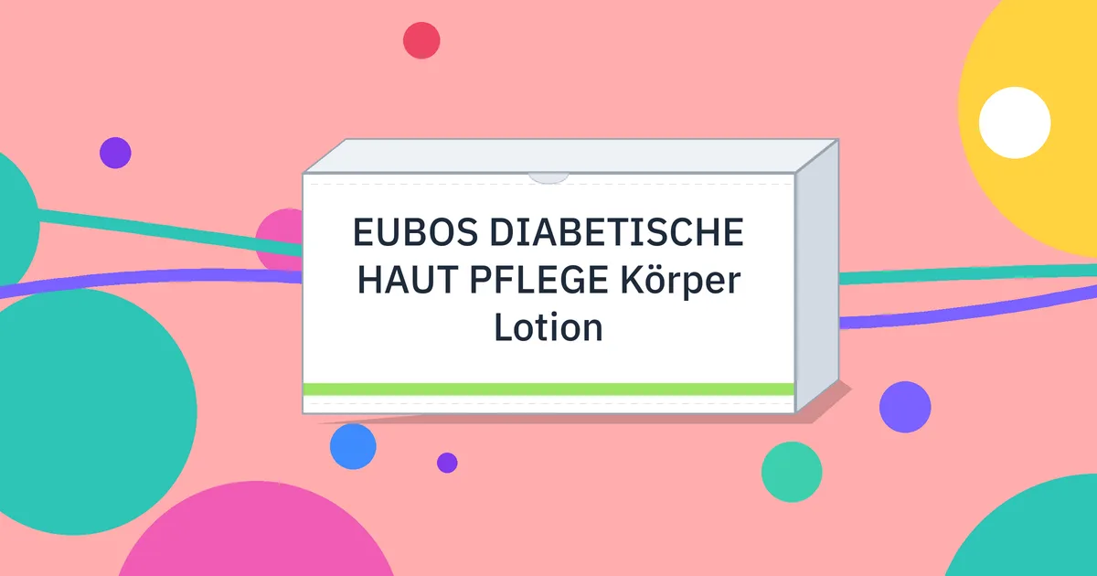 Symbolbild: Packung mit der Aufschrift EUBOS DIABETISCHE HAUT PFLEGE Körper Lotion (PZN 01647028) – Verfügbarkeit und Bezug in Apotheken in Frankfurt am Main