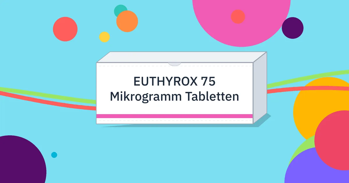Symbolbild: Packung mit der Aufschrift EUTHYROX 75 Mikrogramm Tabletten (PZN 02754677) – Verfügbarkeit und Bezug in Apotheken in Frankfurt am Main