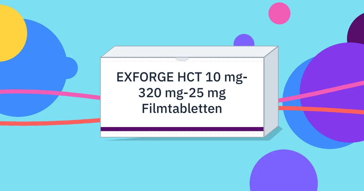 Symbolbild: Packung mit der Aufschrift EXFORGE HCT 10 mg-320 mg-25 mg Filmtabletten (PZN 16904519) – Verfügbarkeit und Bezug in Apotheken in Frankfurt am Main