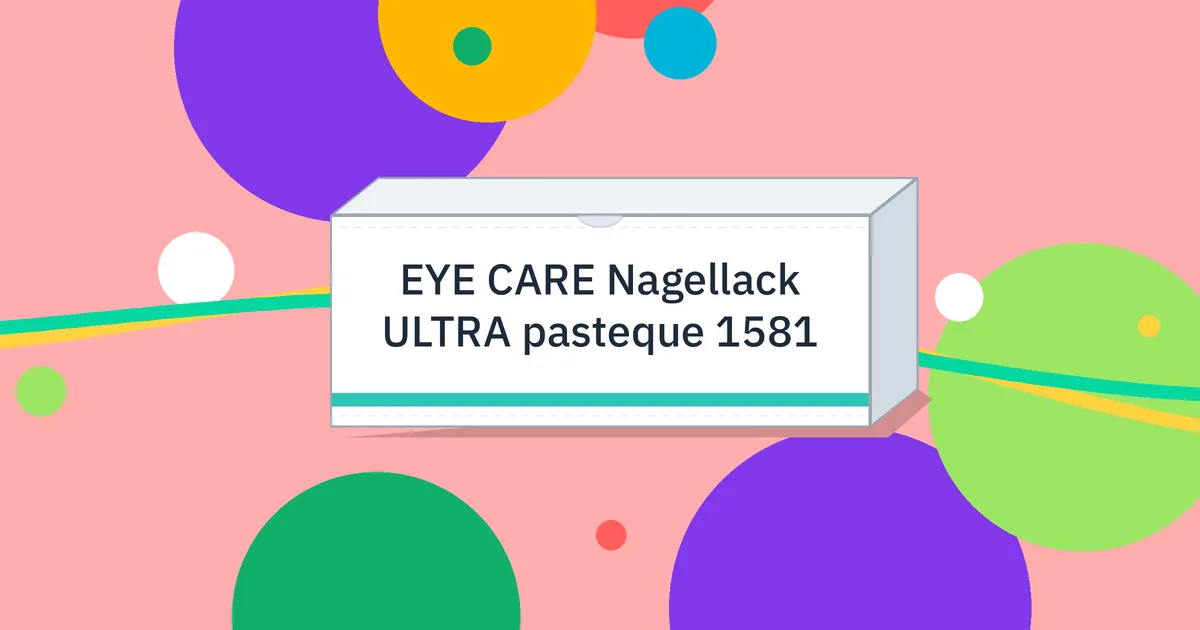 Symbolbild: Packung mit der Aufschrift EYE CARE Nagellack ULTRA pasteque 1581 (PZN 20582719) – Verfügbarkeit und Bezug in Apotheken in Frankfurt am Main