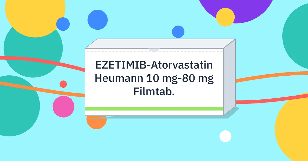 Symbolbild: Packung mit der Aufschrift EZETIMIB-Atorvastatin Heumann 10 mg-80 mg Filmtab. (PZN 19054814) – Verfügbarkeit und Bezug in Apotheken in Frankfurt am Main