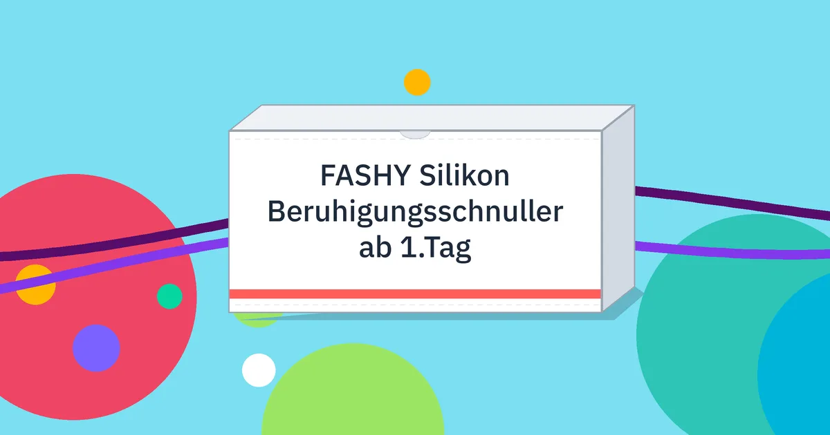 Symbolbild: Packung mit der Aufschrift FASHY Silikon Beruhigungsschnuller ab 1.Tag (PZN 04956103) – Verfügbarkeit und Bezug in Apotheken in Frankfurt am Main