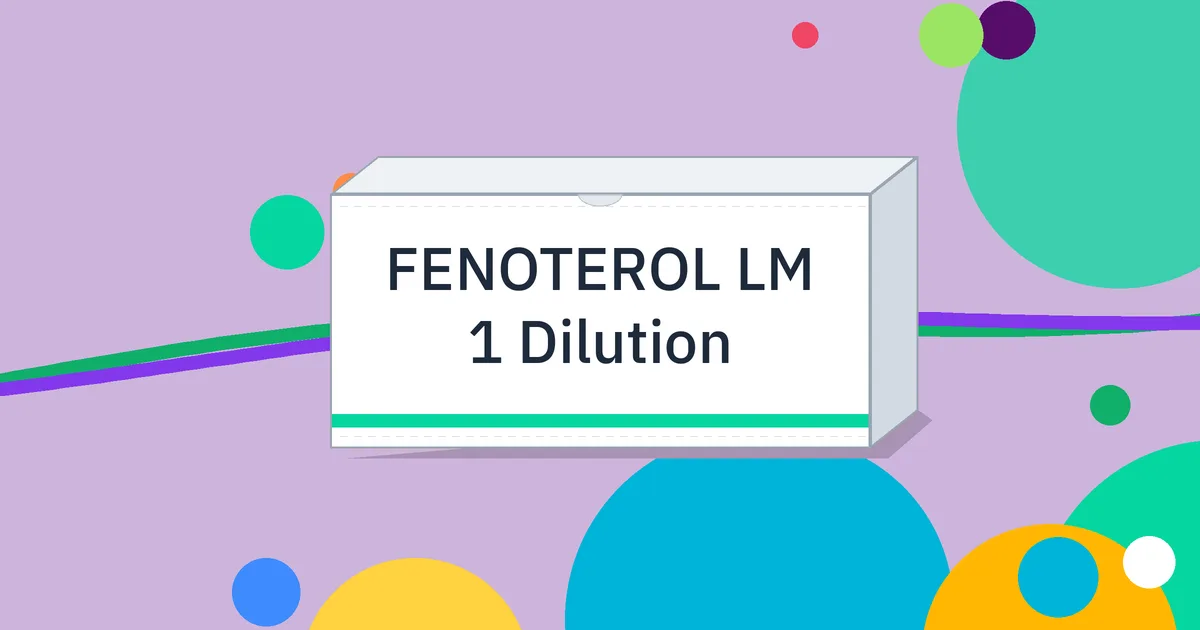 Symbolbild: Packung mit der Aufschrift FENOTEROL LM 1 Dilution (PZN 12846943) – Verfügbarkeit und Bezug in Apotheken in Frankfurt am Main