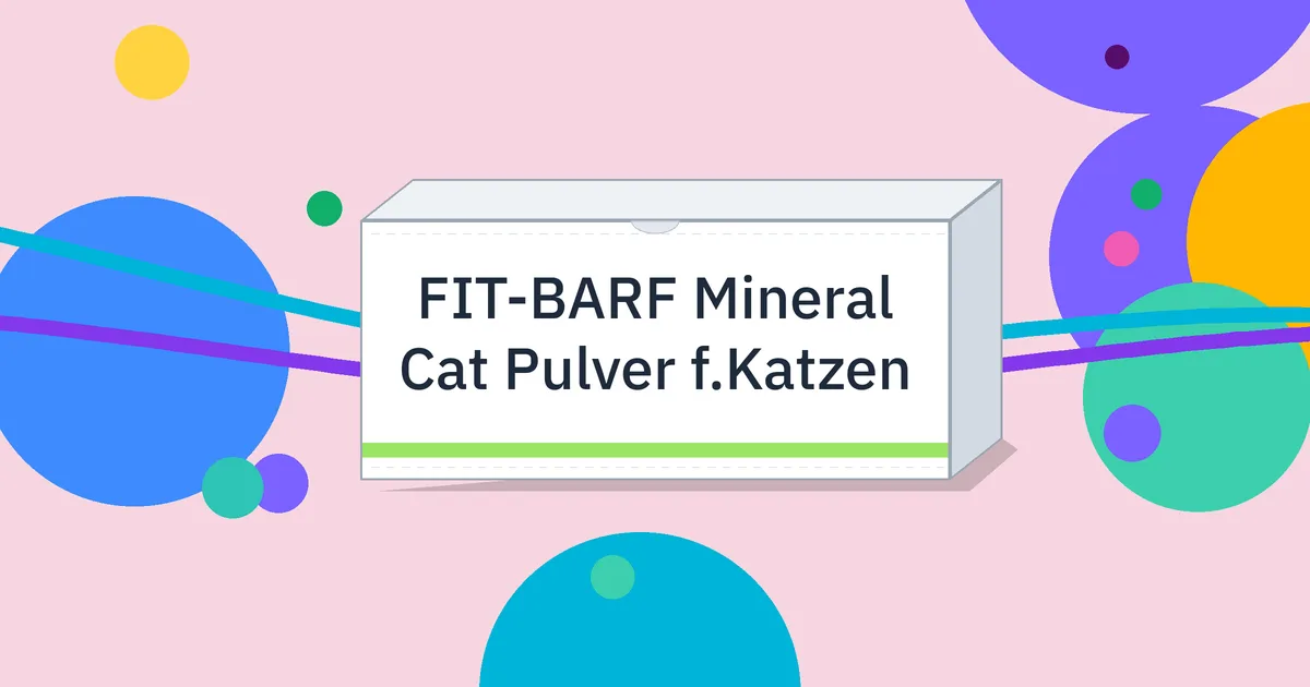 Symbolbild: Packung mit der Aufschrift FIT-BARF Mineral Cat Pulver f.Katzen (PZN 12724312) – Verfügbarkeit und Bezug in Apotheken in Frankfurt am Main