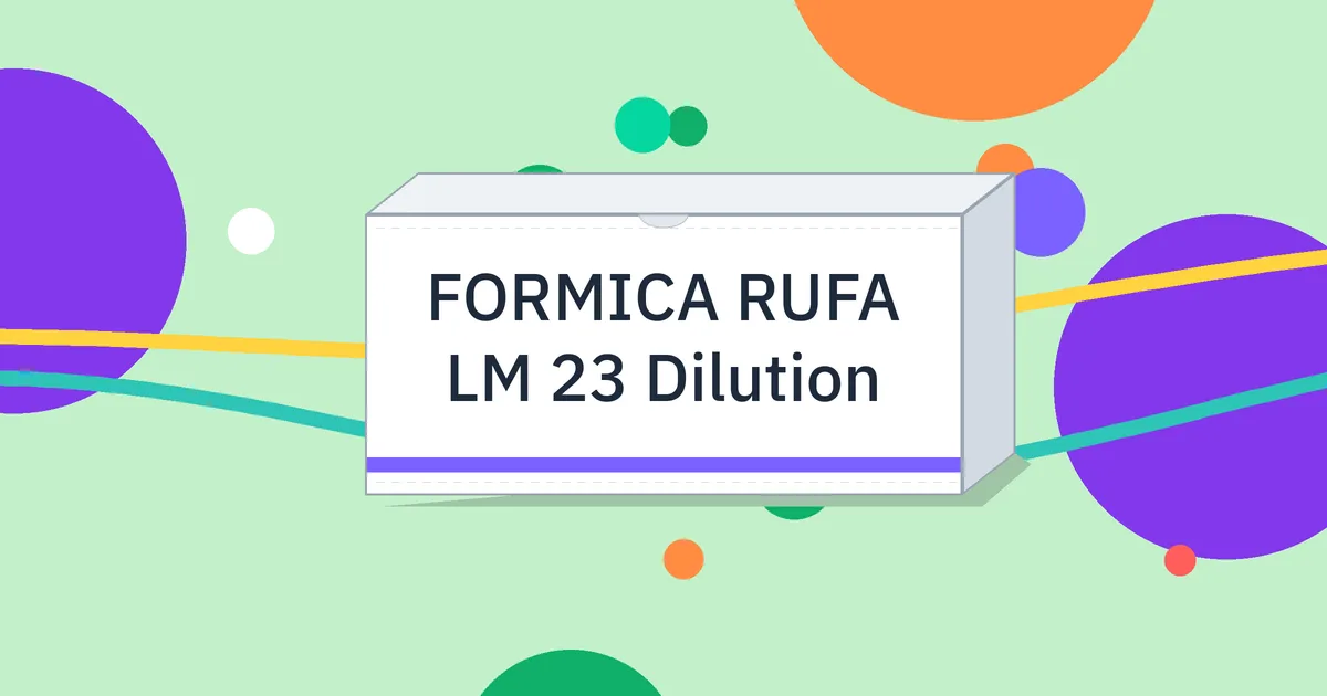 Symbolbild: Packung mit der Aufschrift FORMICA RUFA LM 23 Dilution (PZN 12874098) – Verfügbarkeit und Bezug in Apotheken in Frankfurt am Main