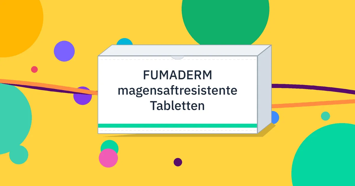 Symbolbild: Packung mit der Aufschrift FUMADERM magensaftresistente Tabletten (PZN 01085240) – Verfügbarkeit und Bezug in Apotheken in Frankfurt am Main