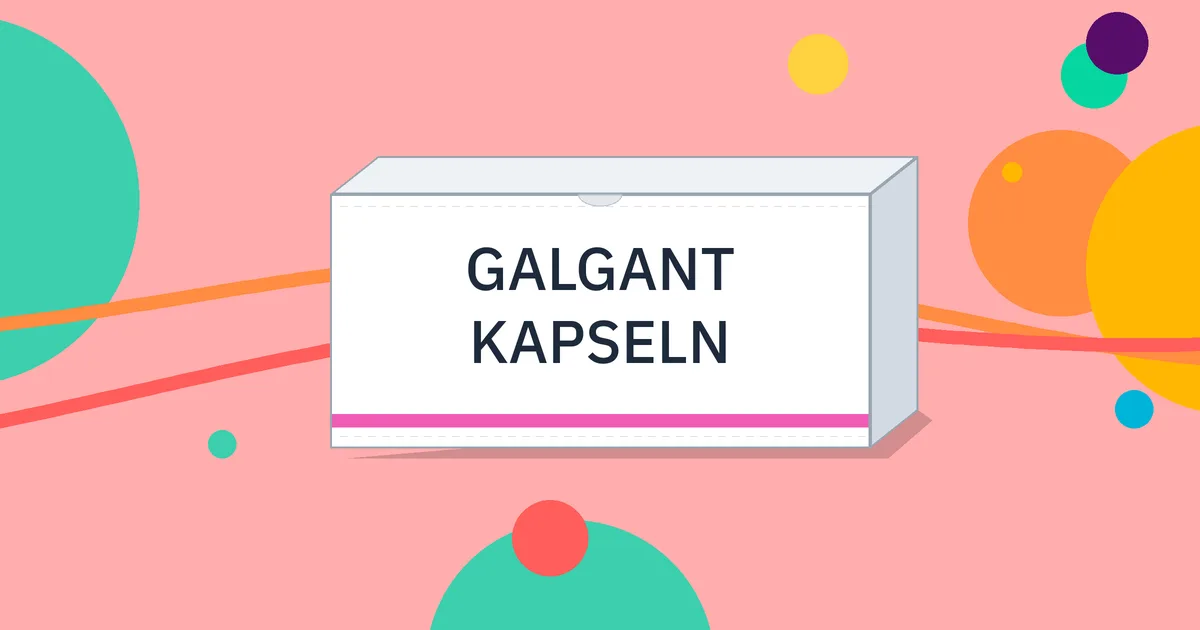 Symbolbild: Packung mit der Aufschrift GALGANT KAPSELN (PZN 16325282) – Verfügbarkeit und Bezug in Apotheken in Frankfurt am Main