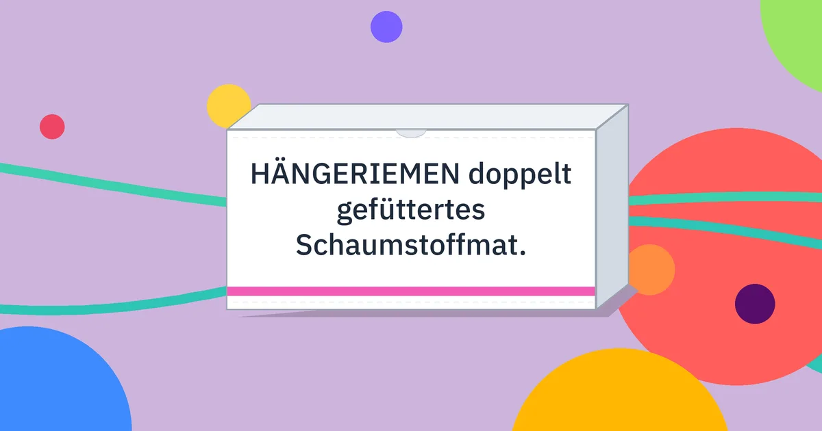 Symbolbild: Packung mit der Aufschrift HÄNGERIEMEN doppelt gefüttertes Schaumstoffmat. (PZN 19069394) – Verfügbarkeit und Bezug in Apotheken in Frankfurt am Main