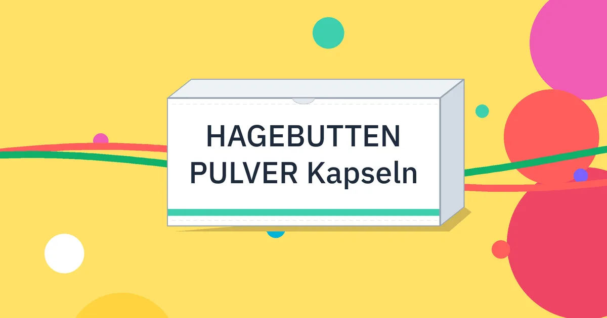 Symbolbild: Packung mit der Aufschrift HAGEBUTTEN PULVER Kapseln (PZN 10174592) – Verfügbarkeit und Bezug in Apotheken in Frankfurt am Main