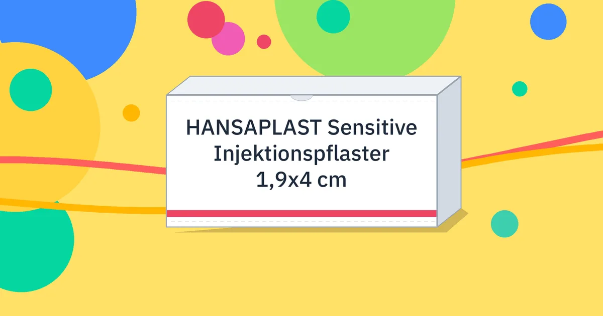 Symbolbild: Packung mit der Aufschrift HANSAPLAST Sensitive Injektionspflaster 1,9x4 cm (PZN 13578249) – Verfügbarkeit und Bezug in Apotheken in Frankfurt am Main