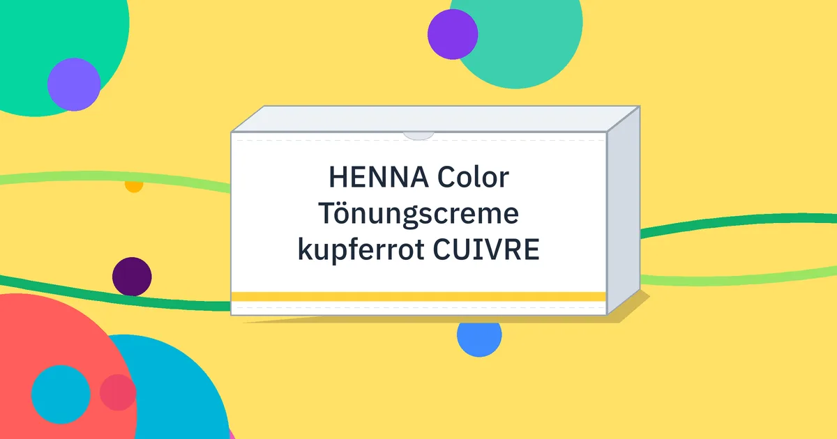 Symbolbild: Packung mit der Aufschrift HENNA Color Tönungscreme kupferrot CUIVRE (PZN 09940880) – Verfügbarkeit und Bezug in Apotheken in Frankfurt am Main