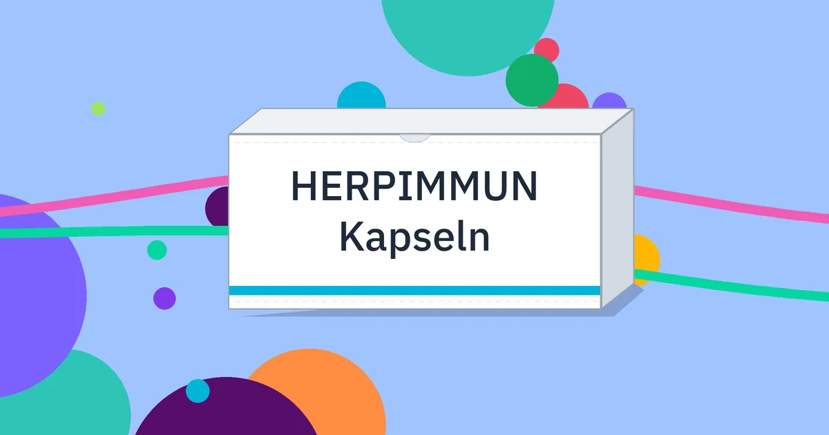 Symbolbild: Packung mit der Aufschrift HERPIMMUN Kapseln (PZN 16932958) – Verfügbarkeit und Bezug in Apotheken in Frankfurt am Main