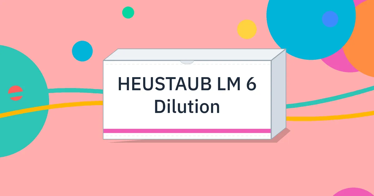 Symbolbild: Packung mit der Aufschrift HEUSTAUB LM 6 Dilution (PZN 12888261) – Verfügbarkeit und Bezug in Apotheken in Frankfurt am Main