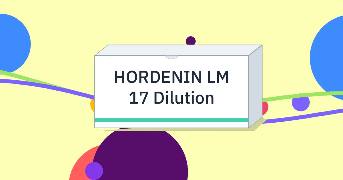 Symbolbild: Packung mit der Aufschrift HORDENIN LM 17 Dilution (PZN 13555432) – Verfügbarkeit und Bezug in Apotheken in Frankfurt am Main