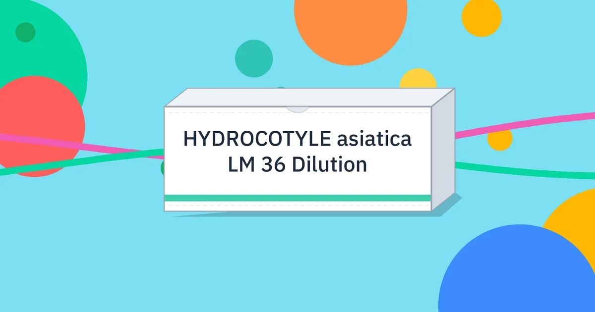 Symbolbild: Packung mit der Aufschrift HYDROCOTYLE asiatica LM 36 Dilution (PZN 13557000) – Verfügbarkeit und Bezug in Apotheken in Frankfurt am Main
