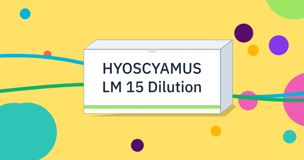 Symbolbild: Packung mit der Aufschrift HYOSCYAMUS LM 15 Dilution (PZN 12890588) – Verfügbarkeit und Bezug in Apotheken in Frankfurt am Main