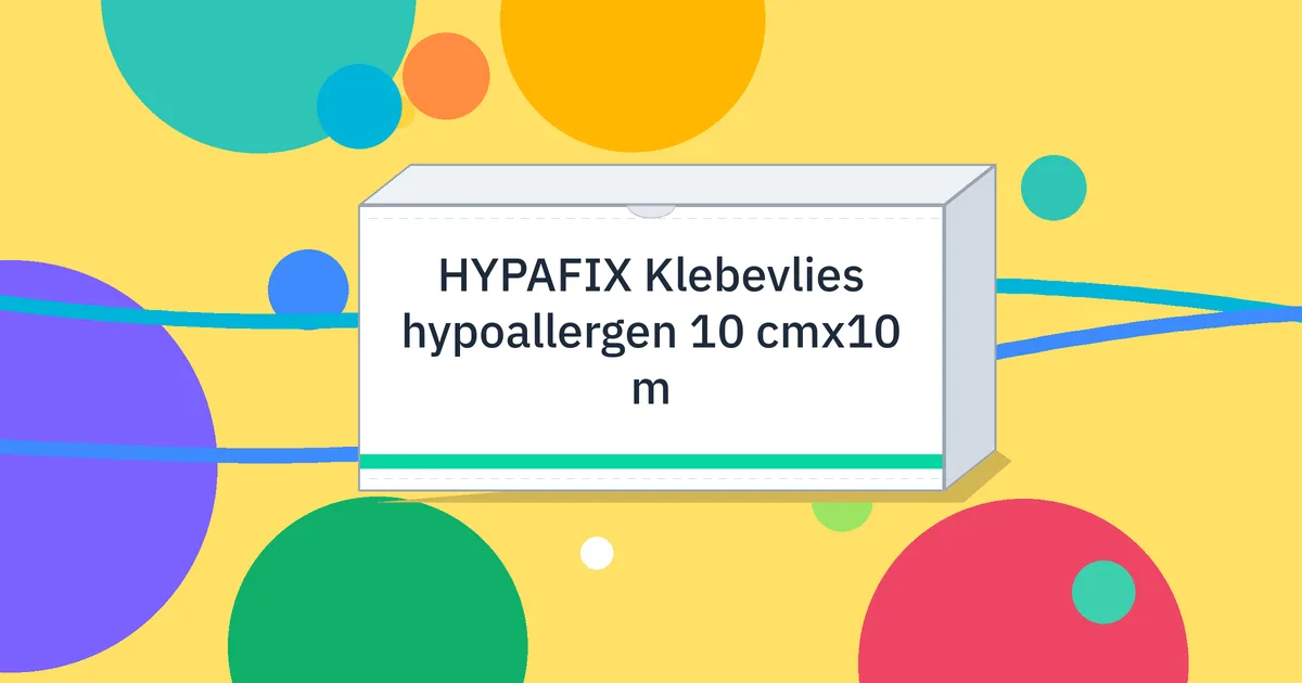 Symbolbild: Packung mit der Aufschrift HYPAFIX Klebevlies hypoallergen 10 cmx10 m (PZN 20610835) – Verfügbarkeit und Bezug in Apotheken in Frankfurt am Main