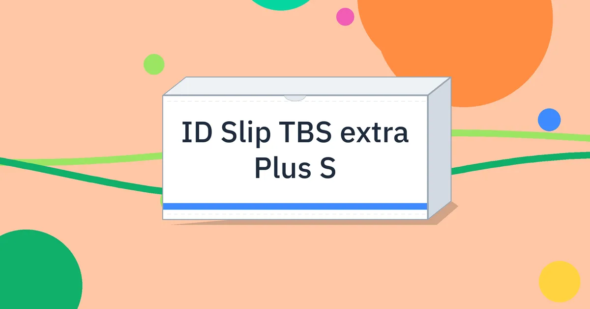 Symbolbild: Packung mit der Aufschrift ID Slip TBS extra Plus S (PZN 17857288) – Verfügbarkeit und Bezug in Apotheken in Frankfurt am Main