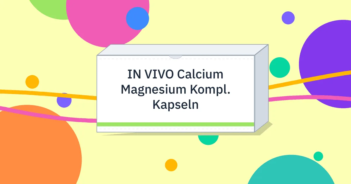 Symbolbild: Packung mit der Aufschrift IN VIVO Calcium Magnesium Kompl. Kapseln (PZN 07533811) – Verfügbarkeit und Bezug in Apotheken in Frankfurt am Main