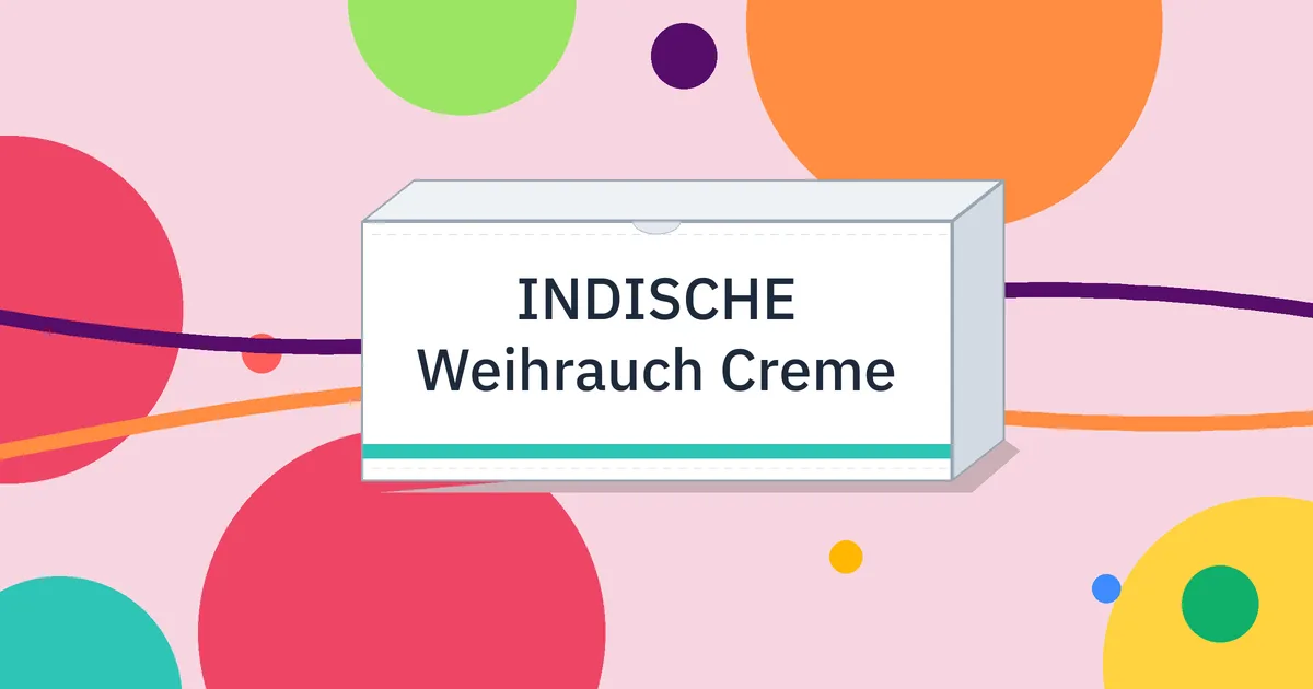 Symbolbild: Packung mit der Aufschrift INDISCHE Weihrauch Creme (PZN 01412153) – Verfügbarkeit und Bezug in Apotheken in Frankfurt am Main