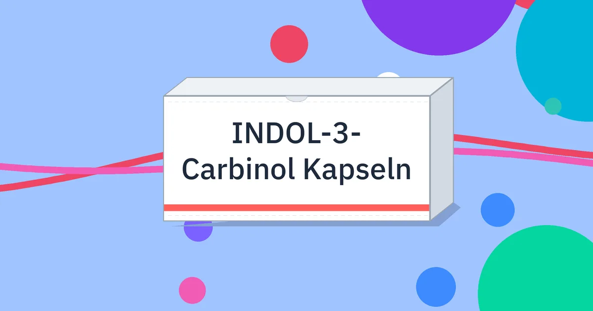 Symbolbild: Packung mit der Aufschrift INDOL-3-Carbinol Kapseln (PZN 06435199) – Verfügbarkeit und Bezug in Apotheken in Frankfurt am Main
