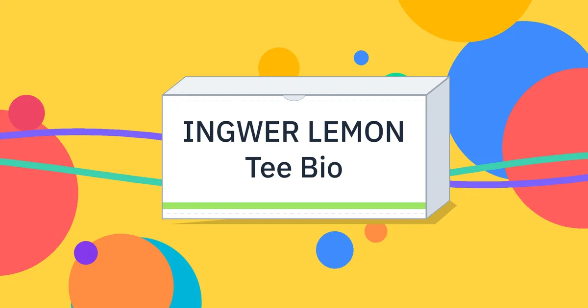 Symbolbild: Packung mit der Aufschrift INGWER LEMON Tee Bio (PZN 07526722) – Verfügbarkeit und Bezug in Apotheken in Frankfurt am Main