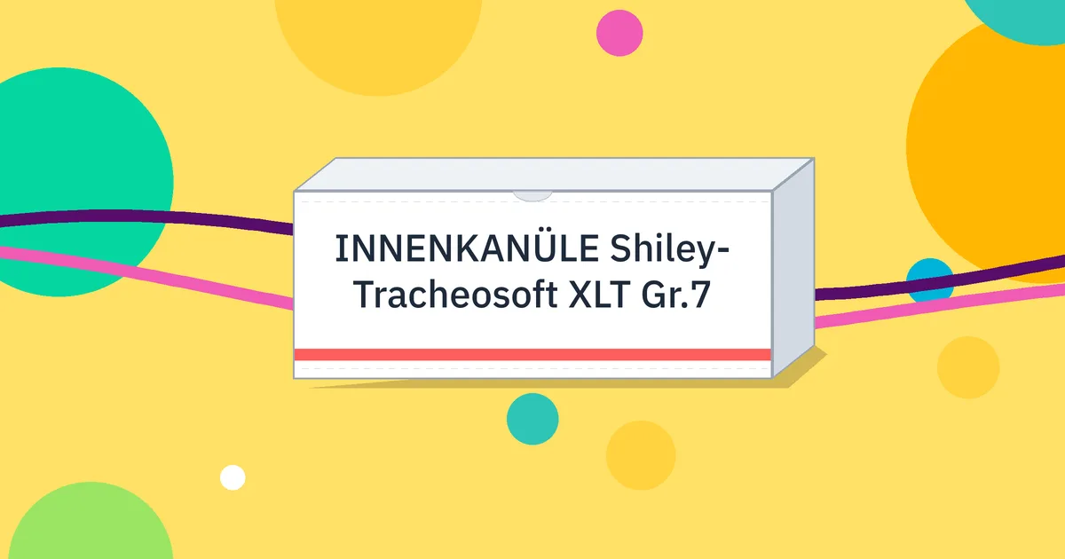 Symbolbild: Packung mit der Aufschrift INNENKANÜLE Shiley-Tracheosoft XLT Gr.7 (PZN 04110263) – Verfügbarkeit und Bezug in Apotheken in Frankfurt am Main