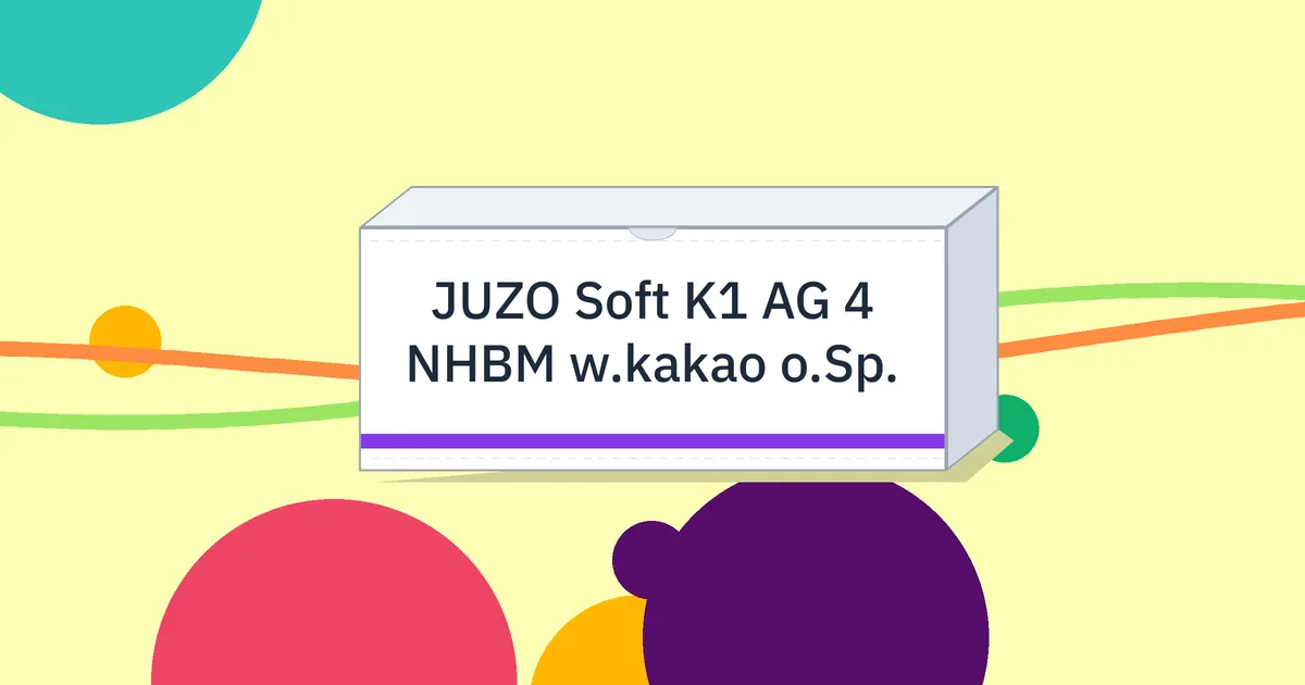 Symbolbild: Packung mit der Aufschrift JUZO Soft K1 AG 4 NHBM w.kakao o.Sp. (PZN 14998918) – Verfügbarkeit und Bezug in Apotheken in Frankfurt am Main